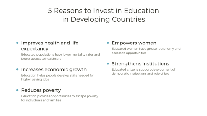 Importance of education in developing countries