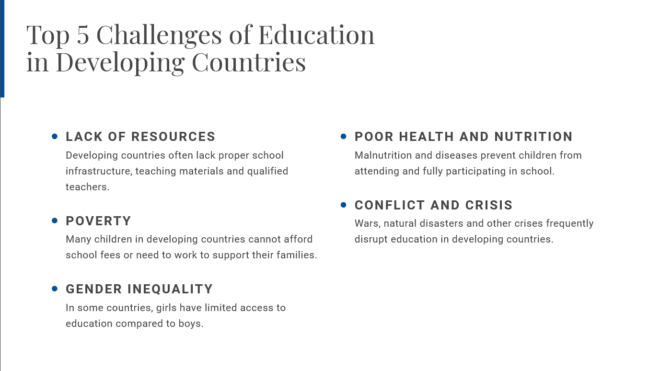Importance of education in developing countries